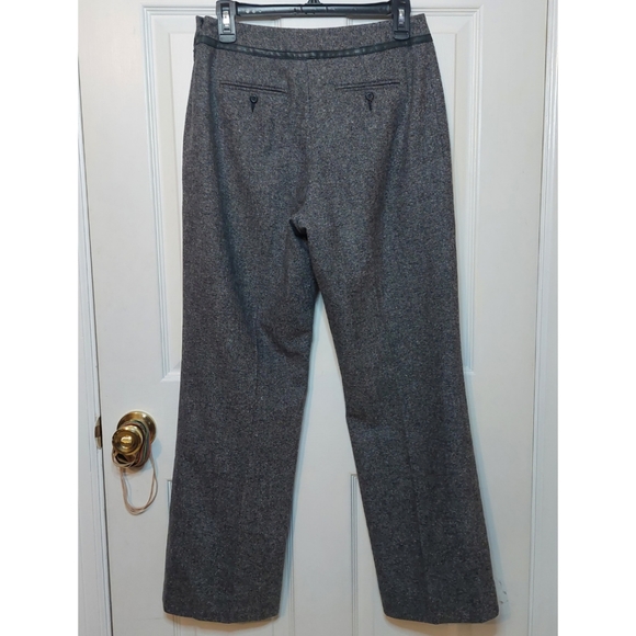 Pendleton | Pants & Jumpsuits | Pendleton Vintage 9s Grey Lambs Wool Dress Pants Leather Trim ...